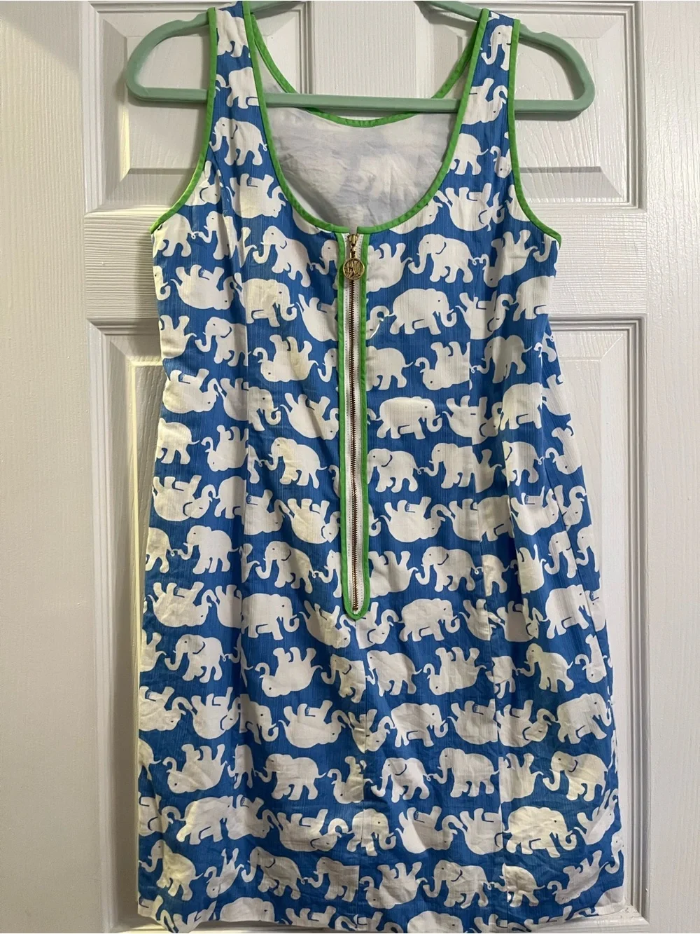Lilly Pulitzer | Dresses | Lilly Pulitzer Blue And White Elephant Print ...